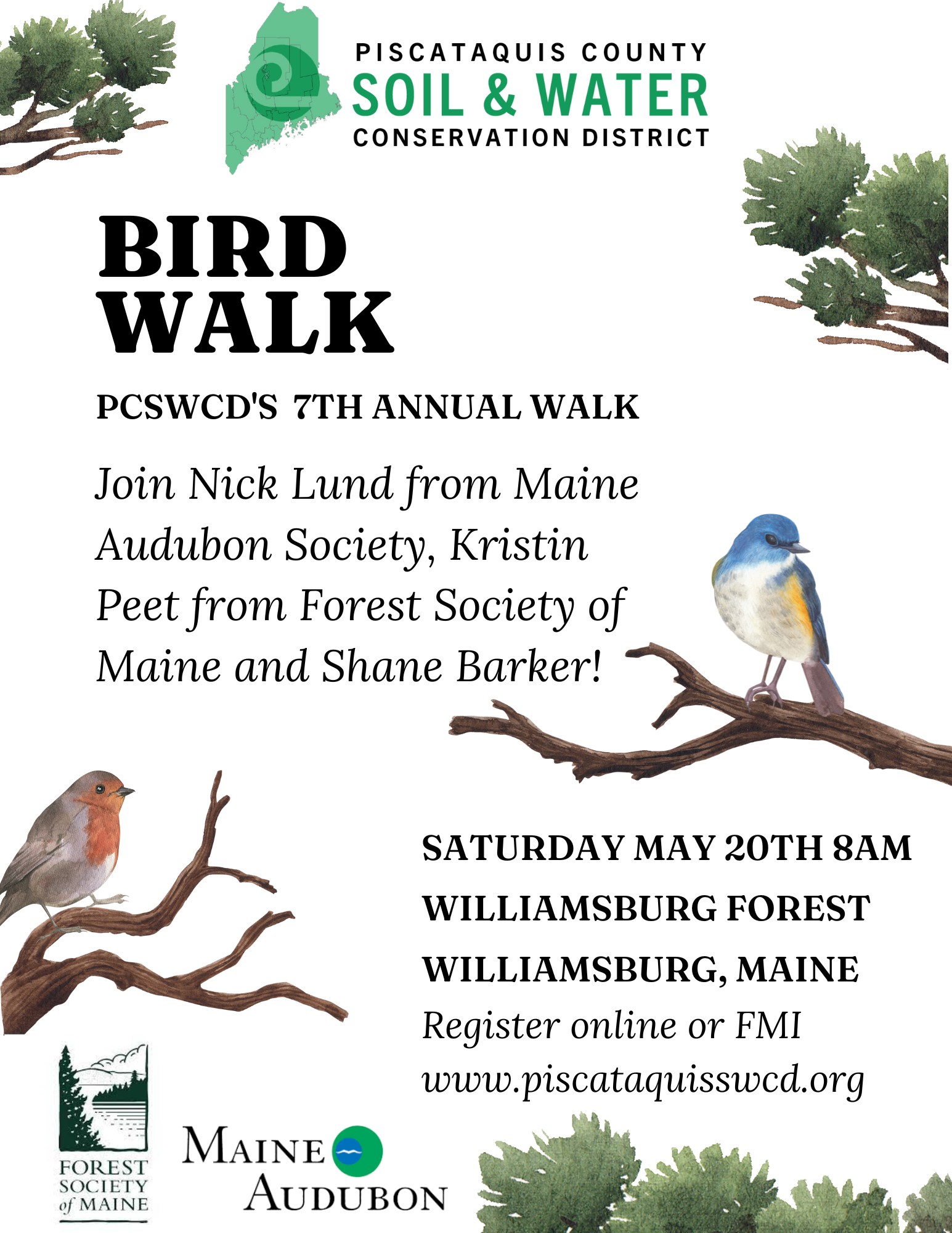 PCSWCD’s annual Bird Walk with Maine Audubon Society, Forest Society of ...
