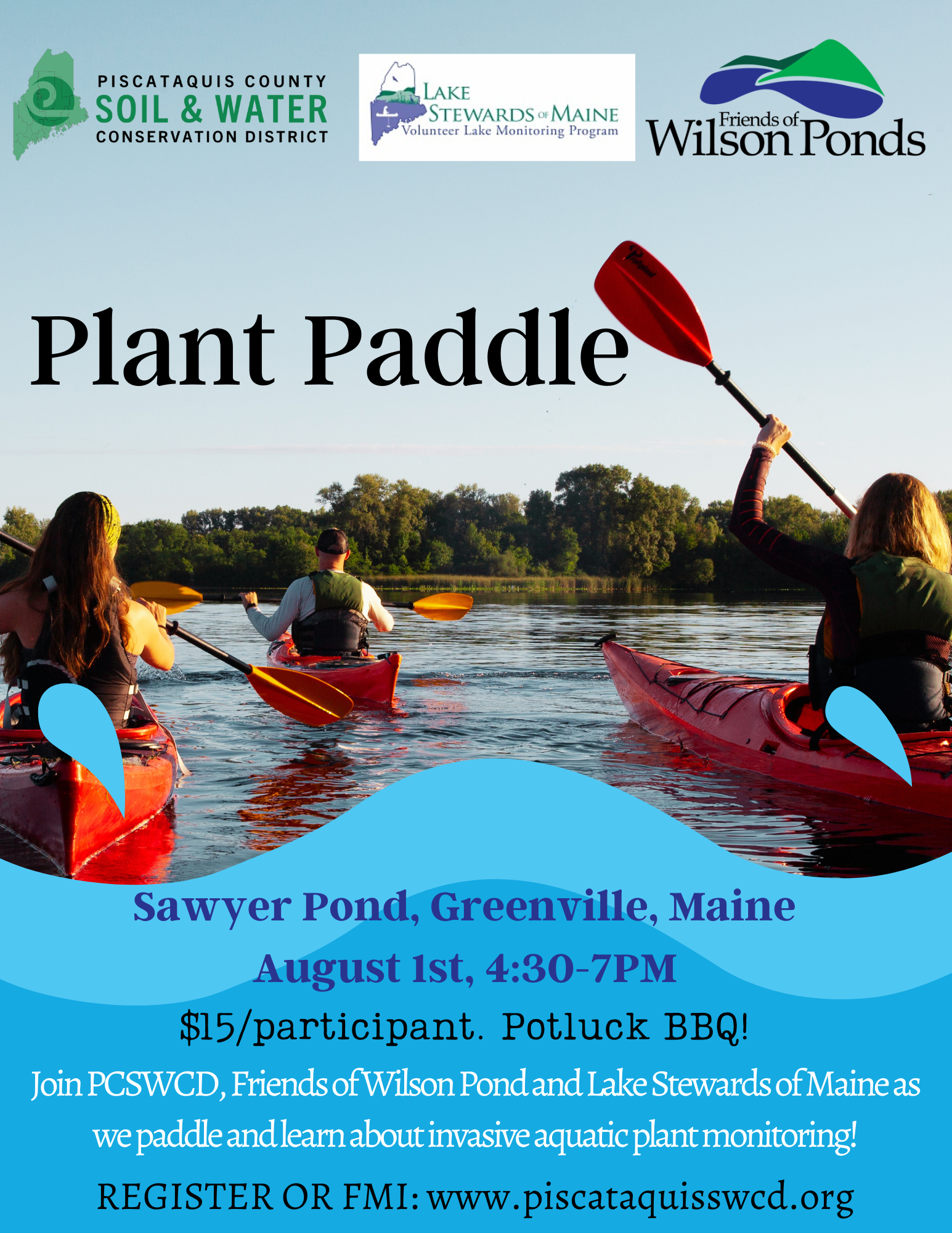 Plant paddle on Sawyer Pond -Piscataquis Observer