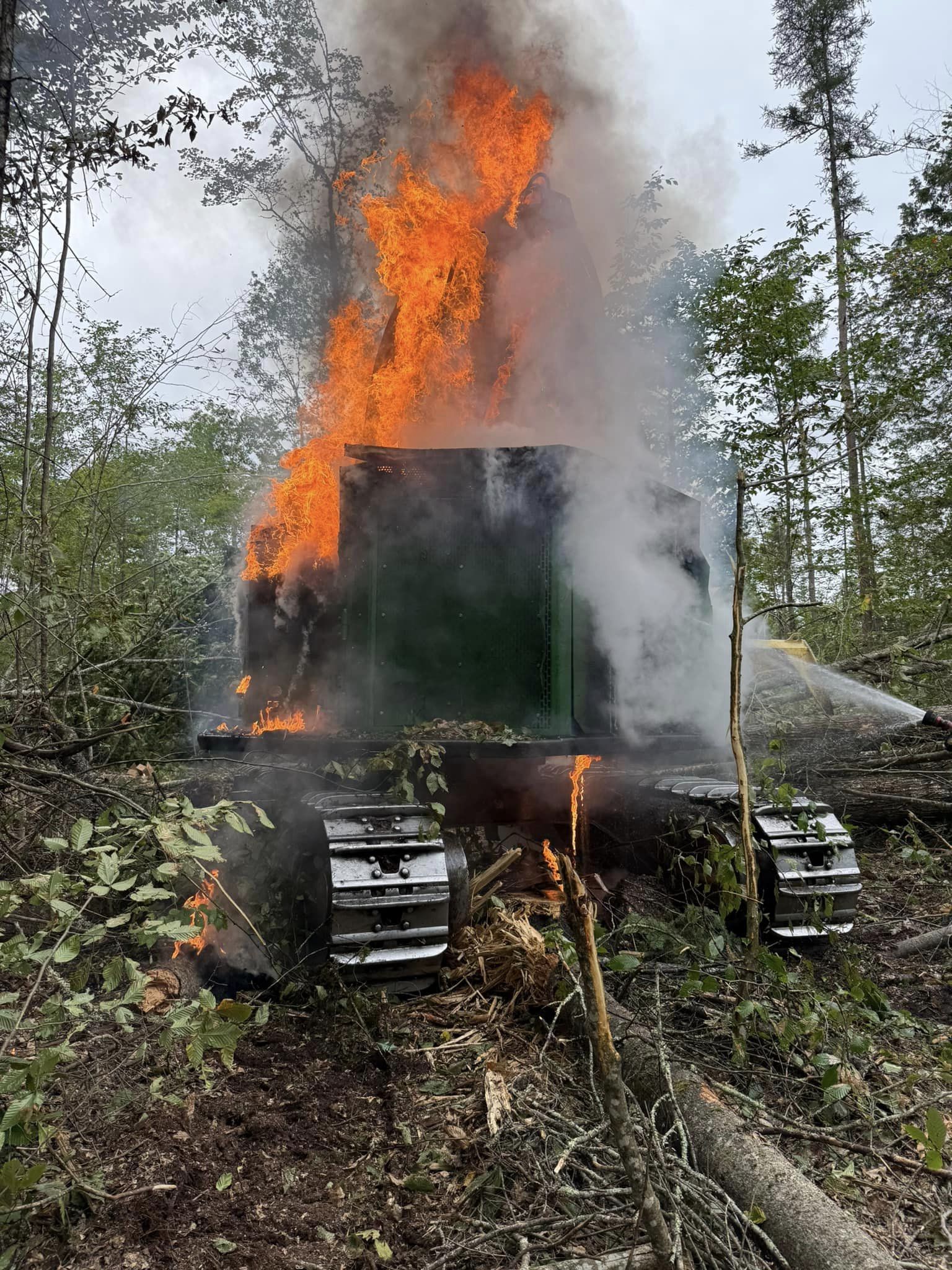 Crews battle fire at Charleston logging operation -Piscataquis Observer