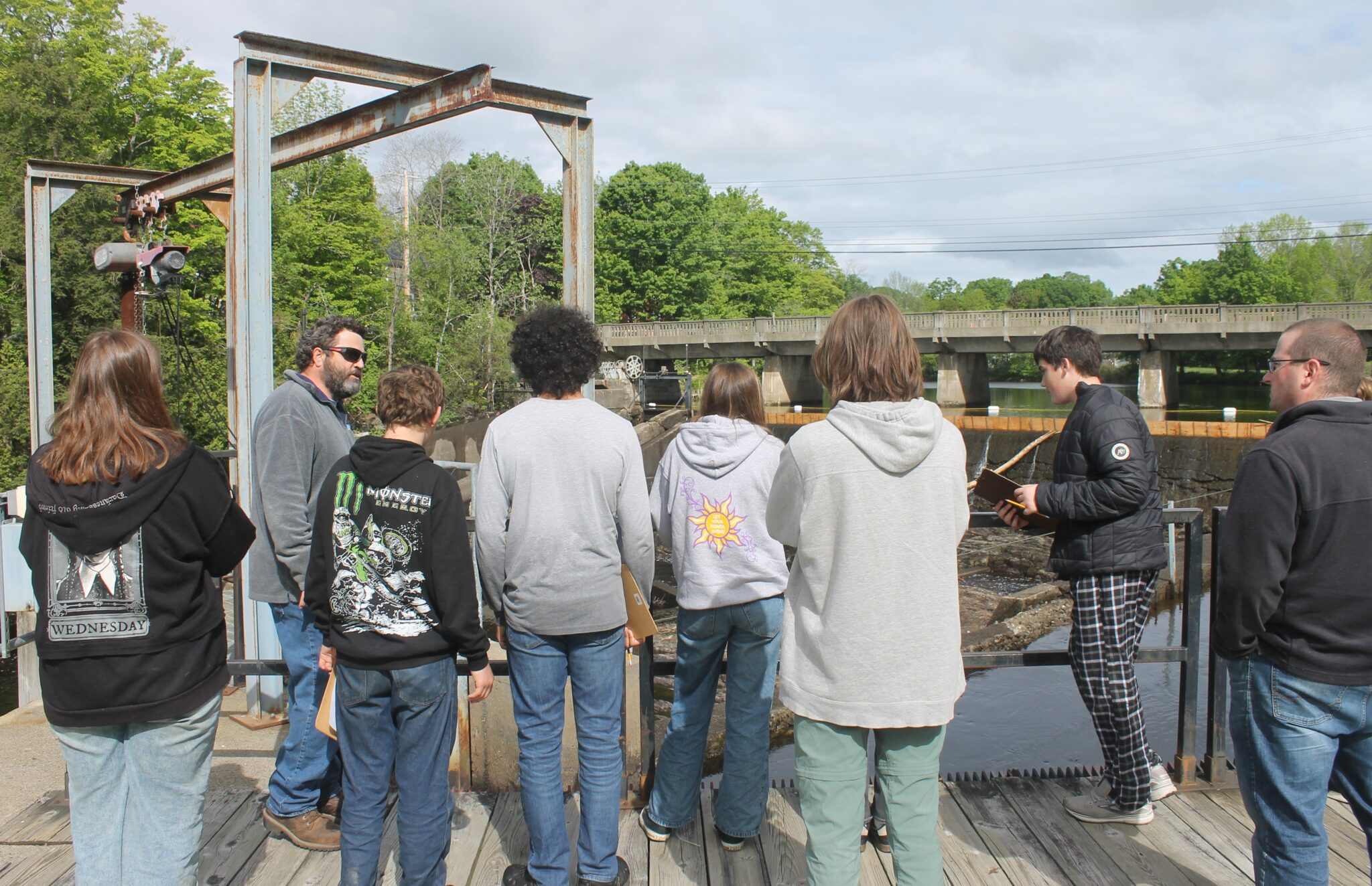SeDoMoCha eighth graders tour Dover-Foxcroft dams -Piscataquis Observer
