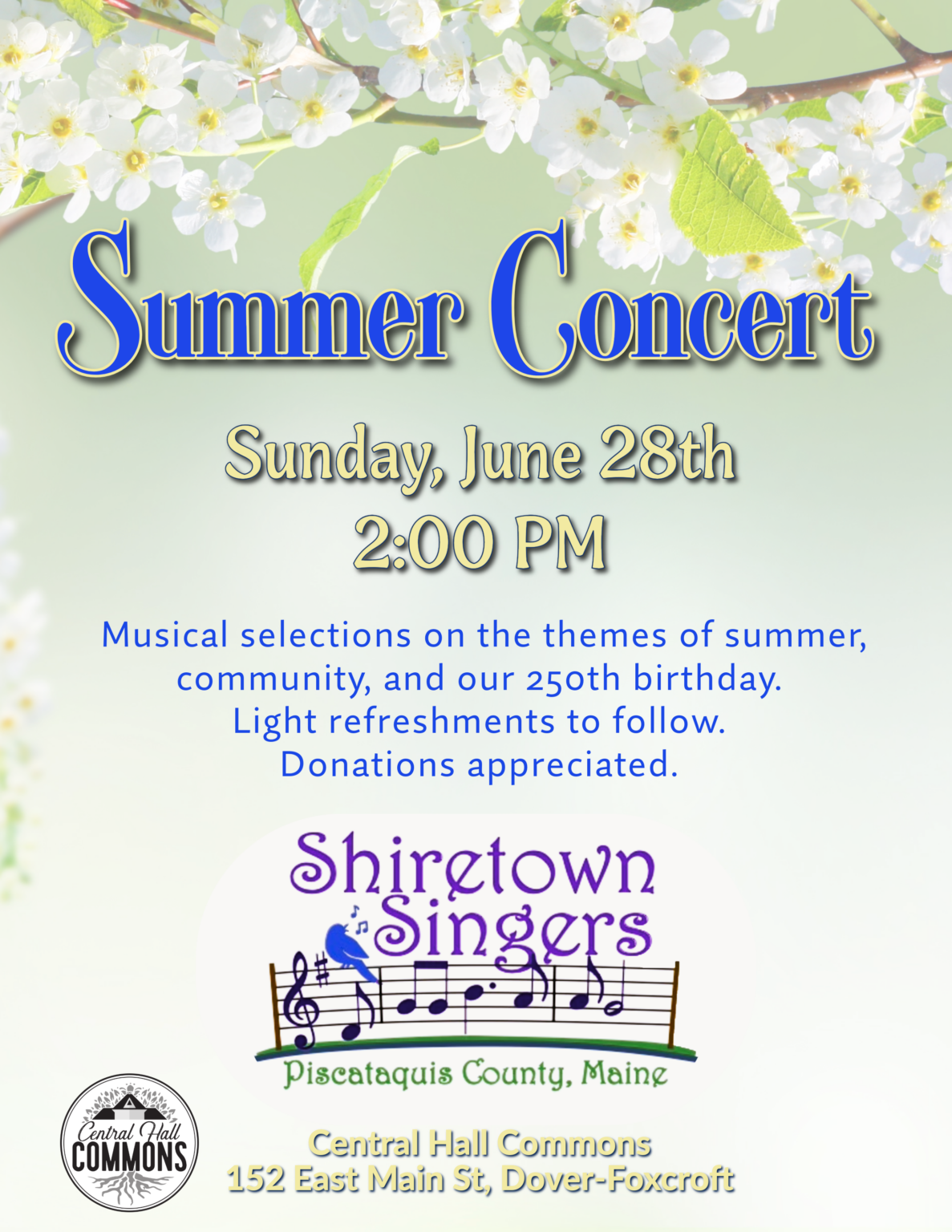 Shiretown Singers concert -Piscataquis Observer